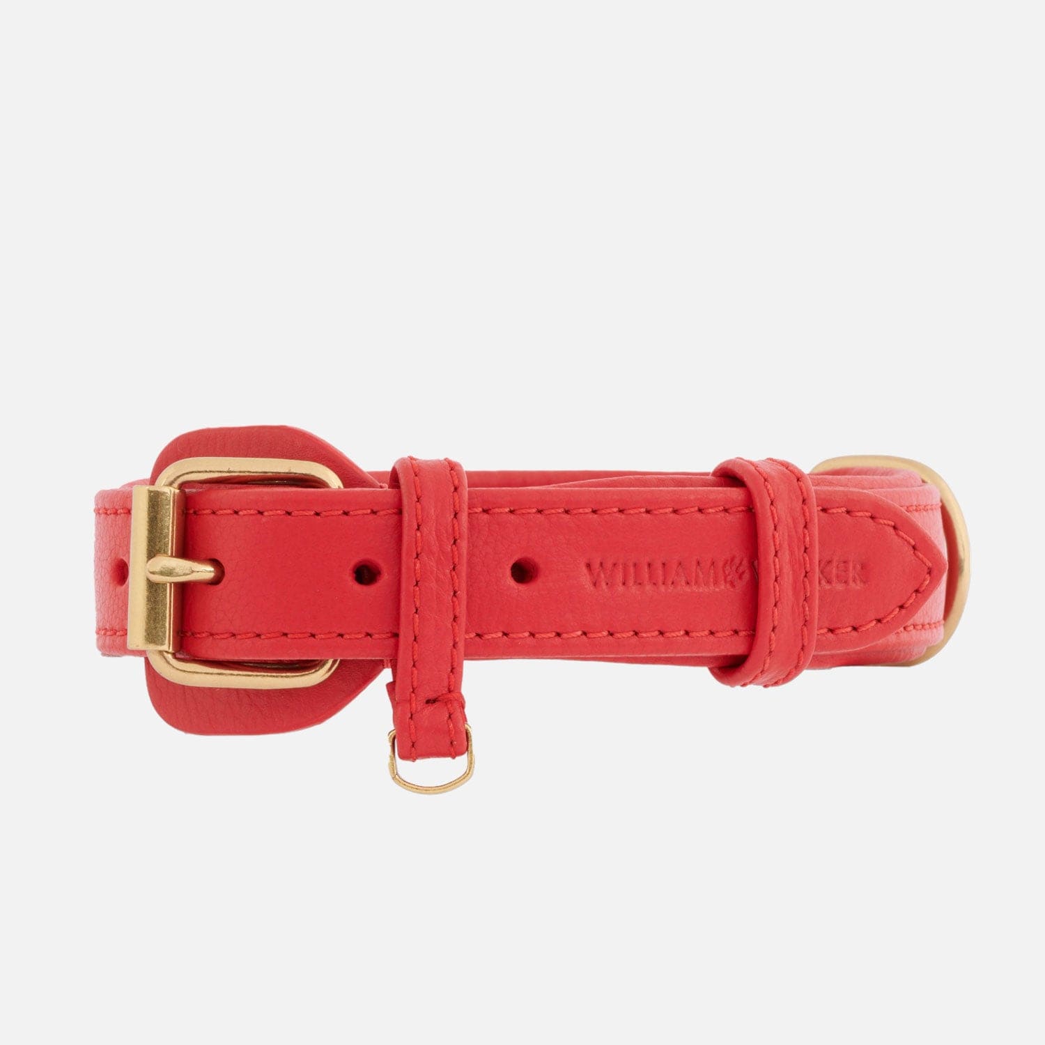 Luxury Leather Dog Collar Chili (Red) - by William Walker